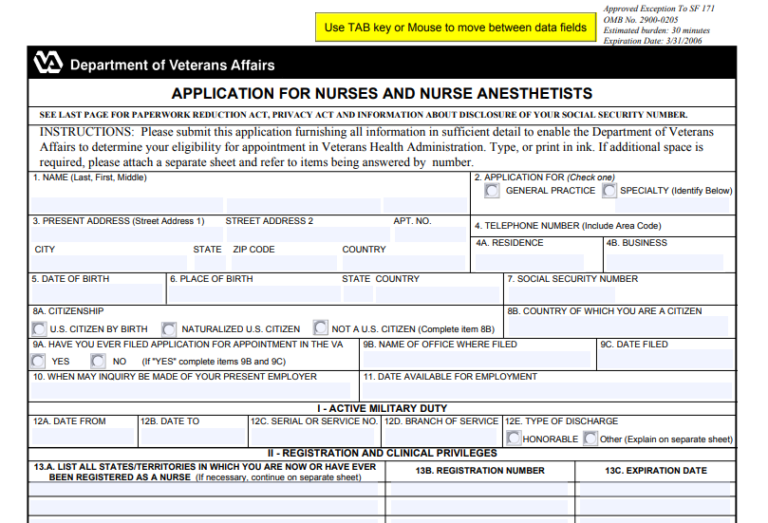 Usa Jobs Form 10 2850a VA Form