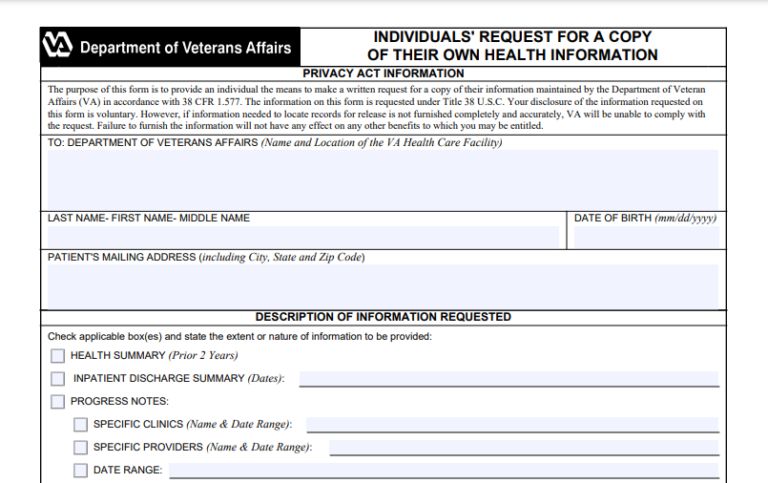 VA Form 10-5345A | VA Form