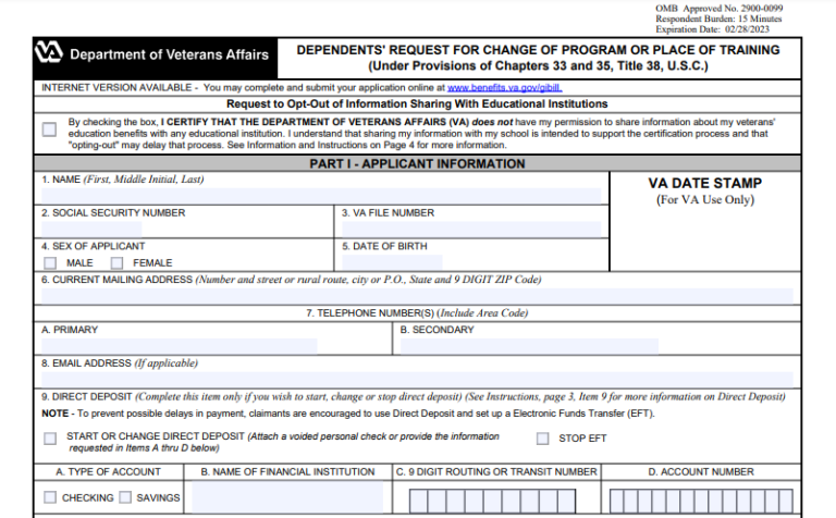 VA Form 22-5495 Printable, Fillable in PDF | VA Form