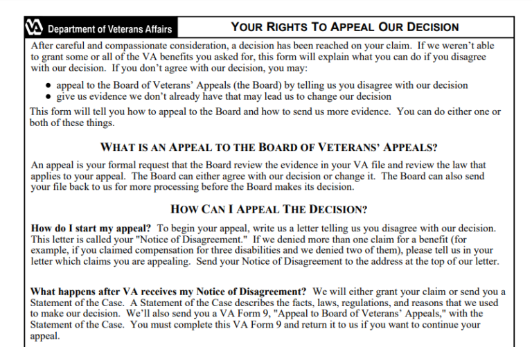 VA Form 4107 Printable, Fillable in PDF | VA Form