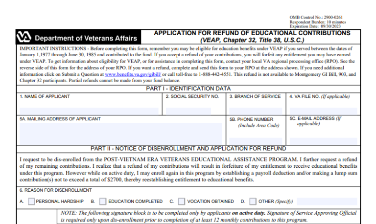 Veterans Education Assistance Program | VA Form