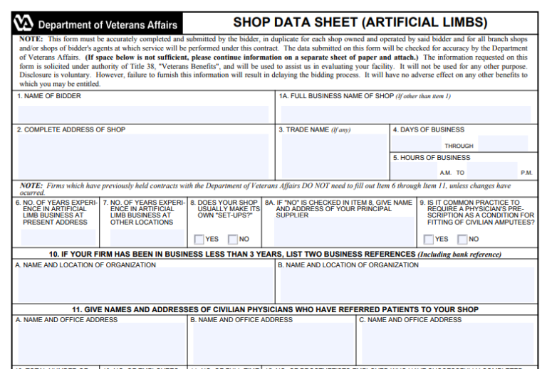 VA Form 2793 Printable, Fillable in PDF | VA Form